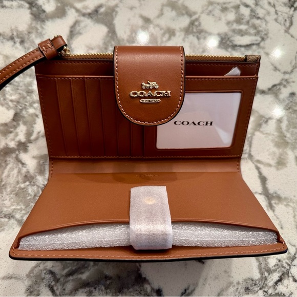 Coach | Bags | Coach Phone Walletwristlet In Signature Canvas With Lips ...